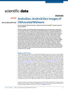 Greenwich Academic Literature Archive - AndroDex: Android Dex images of obfuscated malware
